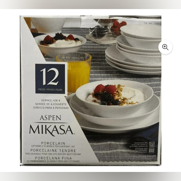 Mikasa | Dining | Mikasa White Porcelain 2 Piece Dinner Set | Poshmark